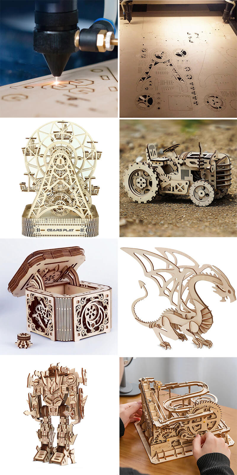 3D Wood Plywood Craft Model Laser Cutting Machine - Buy 3D laser ...